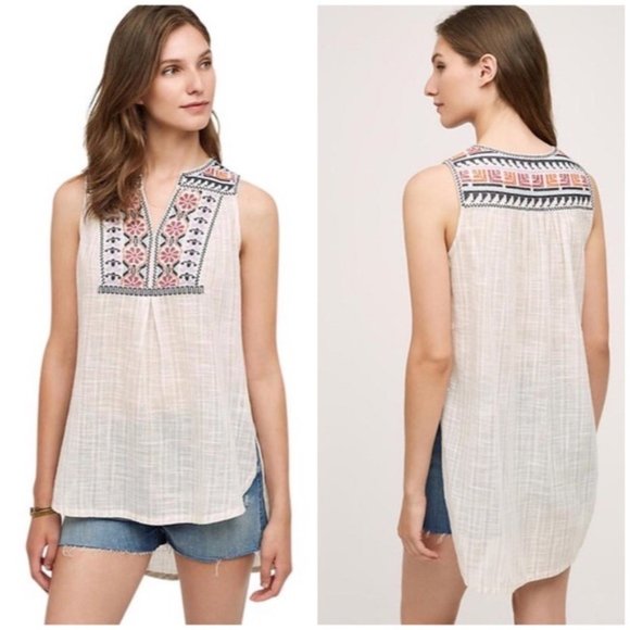 Floreat | Tops | Floreat Anthropologie Embroidered Petra Tank Top 0 ...